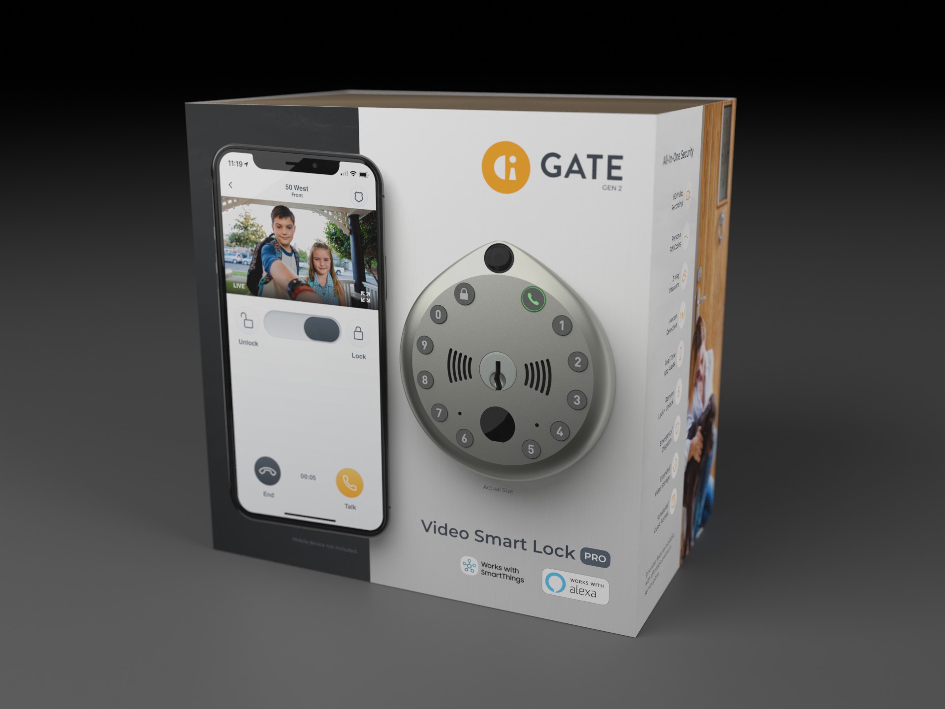 Gate Smart Lock Packaging Design - Freehive